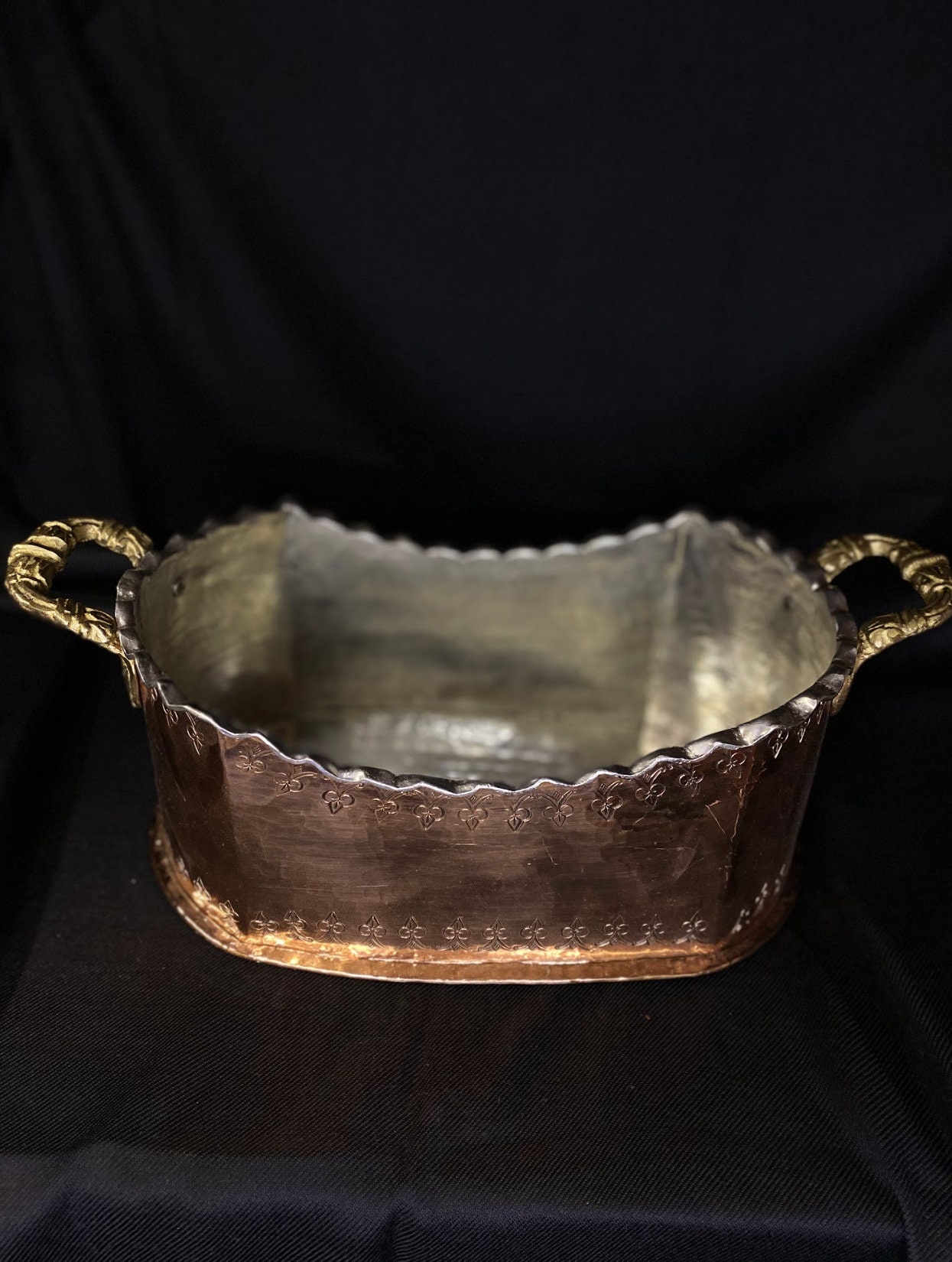 Copper Snack Bowl, Bread Storage Box, Traditional Turkish Hand Crafted ...