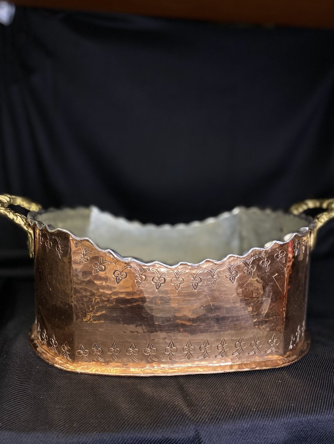 Copper Snack Bowl, Bread Storage Box, Traditional Turkish Hand Crafted ...