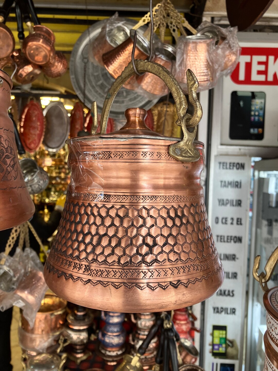 Traditional Turkish Copper Bakrac Pot, Copper Pot, Handmade Copper Pot ...