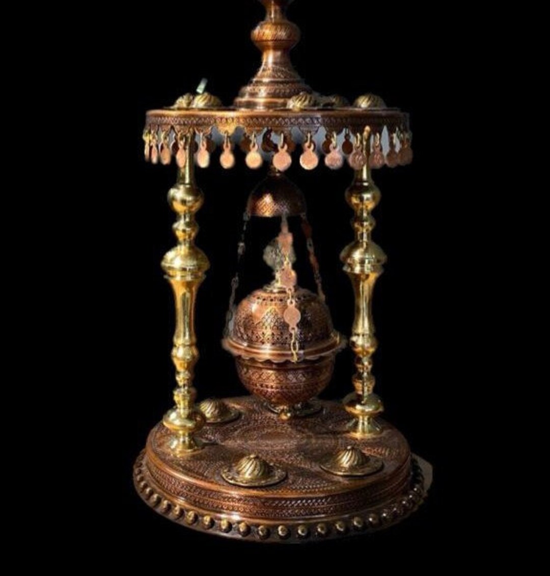 Traditional Turkish Copper Incense Censer Holder, Hand Crafted Vintage ...