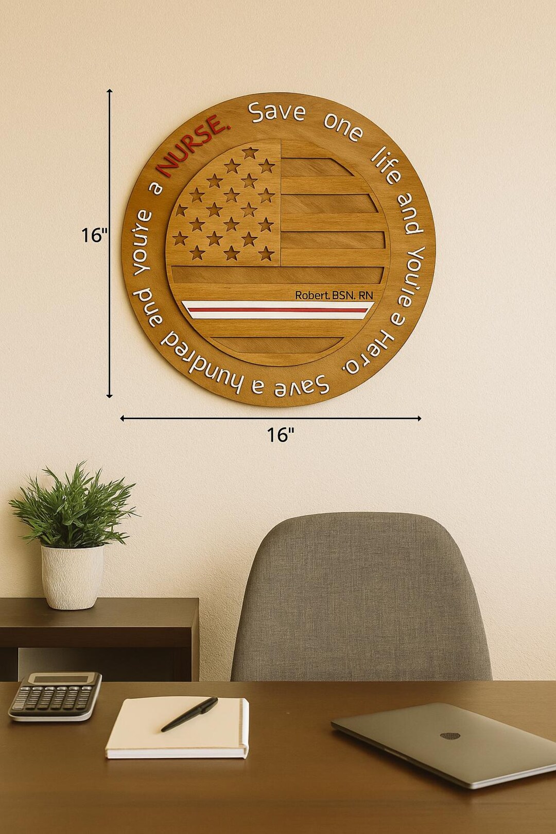 Custom First Responder Thin Line Flag Wall Decor - Etsy
