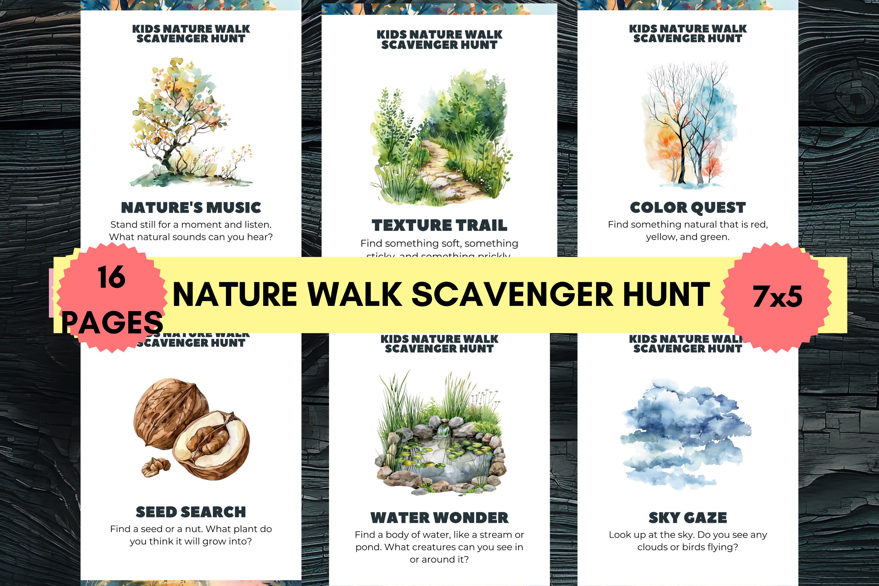 Nature Walk Scavenger Hunt Activity Pack - Outdoor Games - Family ...