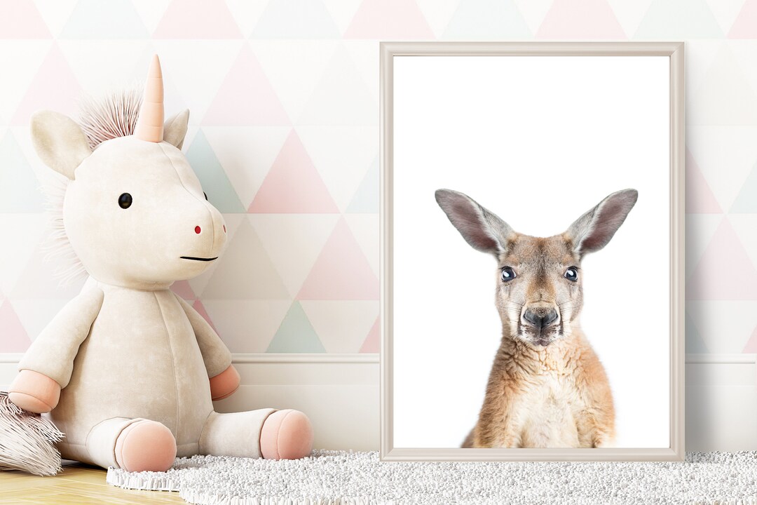 Kangaroo Wall Art Print Woodland Animal Nursery Decor Baby - Etsy