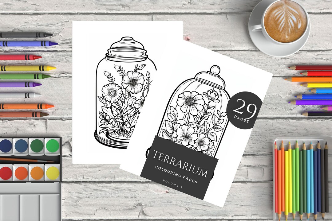 Terrarium Plants Volume 2 Colouring Book -29 Colouring Pages PDF ...