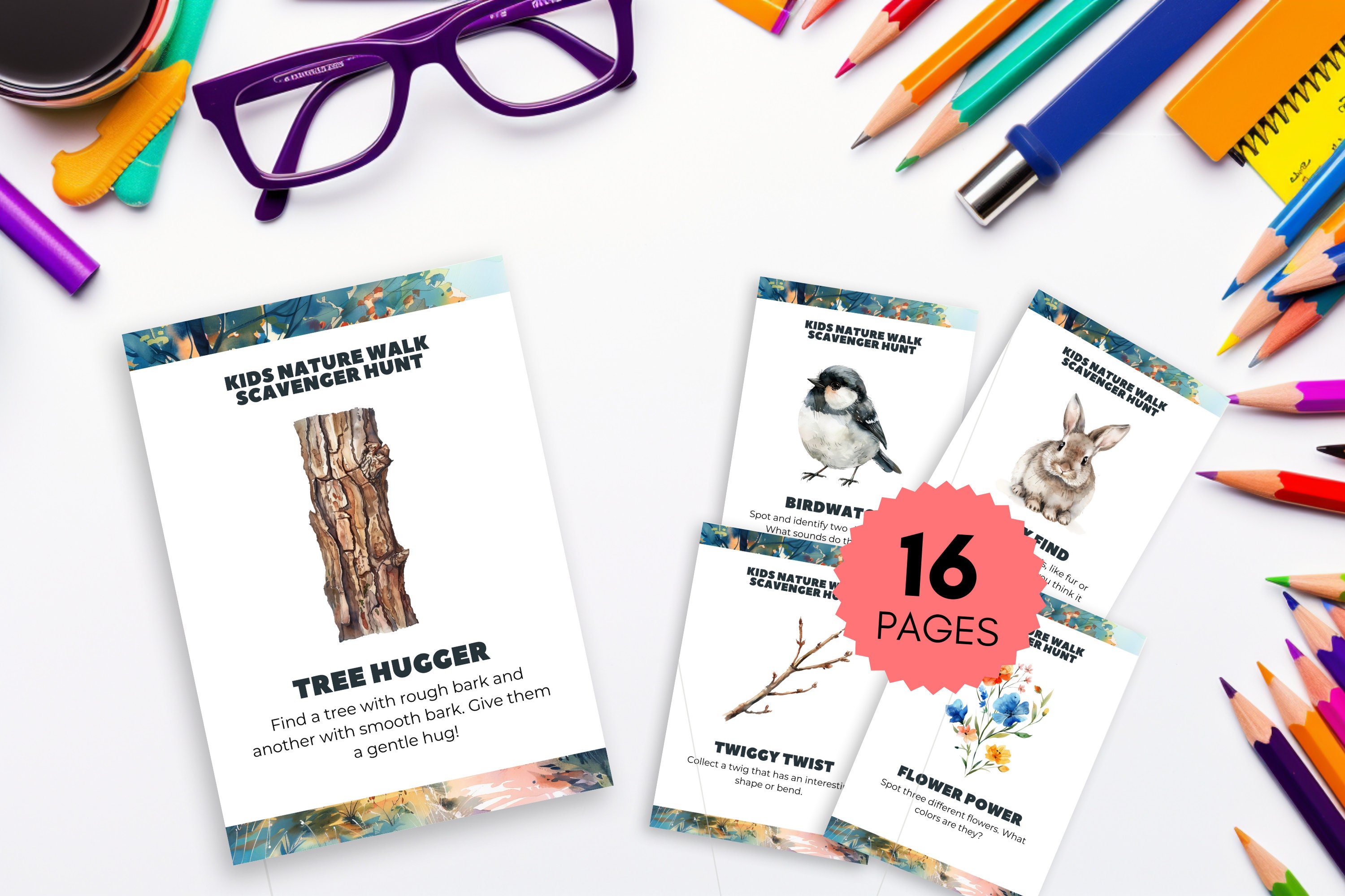 Nature Walk Scavenger Hunt Activity Pack - Outdoor Games - Family ...