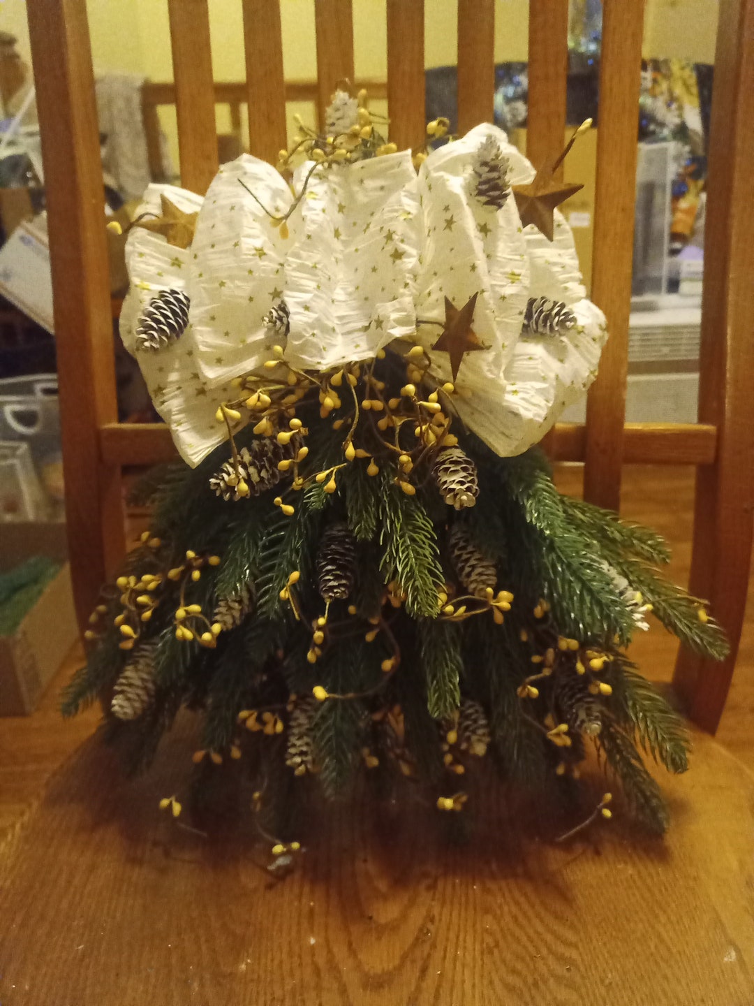 Artificial Pine Swag With Hand Painted Pine Cones - Etsy