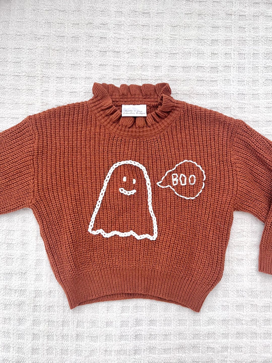 Hand Embroidered Ghost Glow-in-the-dark Baby Sweaters - Etsy