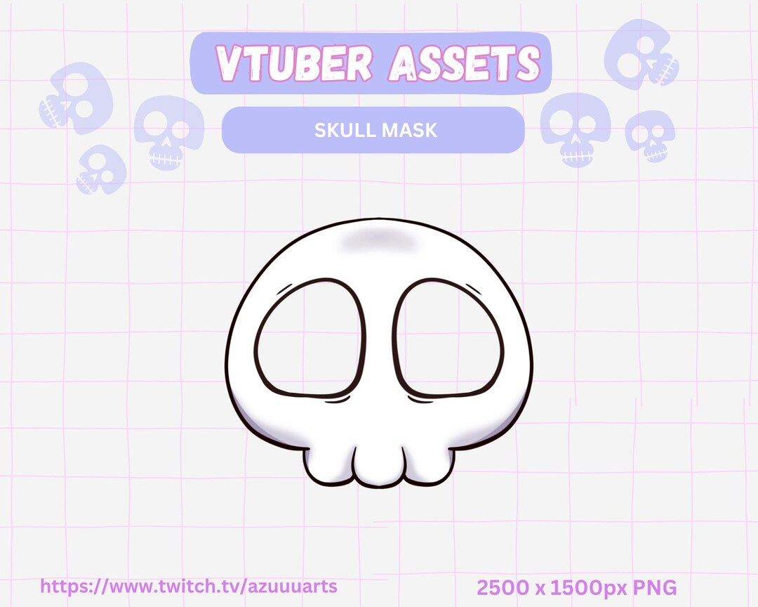 Skull Vtuber Asset | Cute Halloween Pngtuber Prop | Spooky PNG Pack for ...