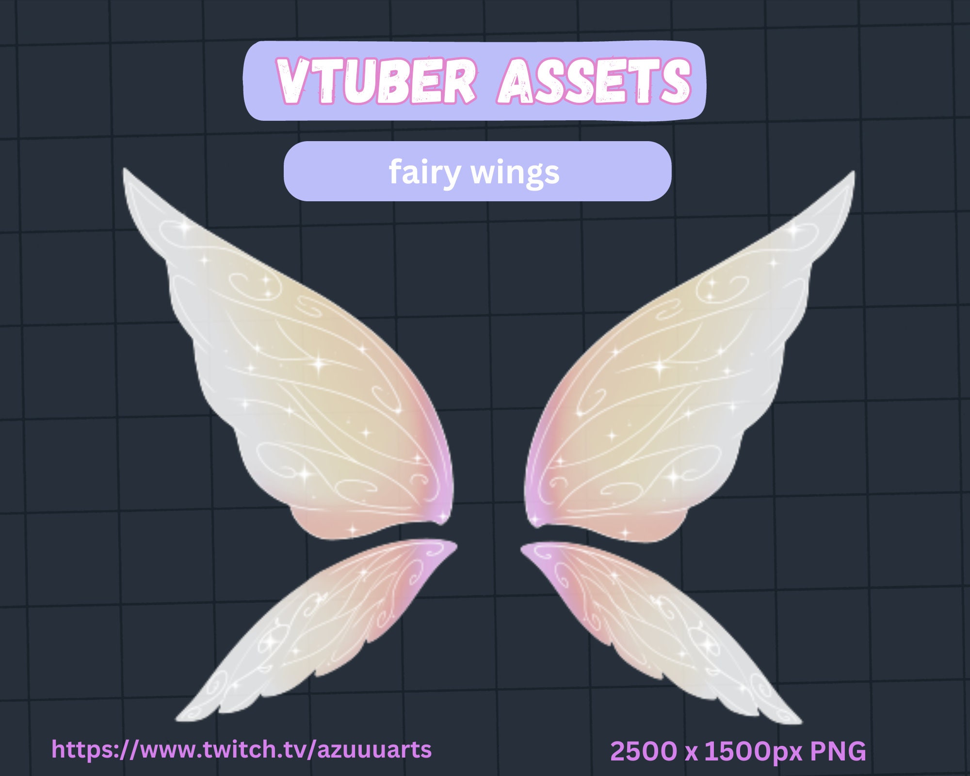 VTUBER Cute Fairy Wings, Fantasy, Cozy 5 Wings Set | Butterfly Wings ...
