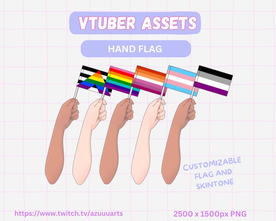 VTUBER Cute Hands Holding Flag,hands Assets , Cozy Hands Set Leopard ...