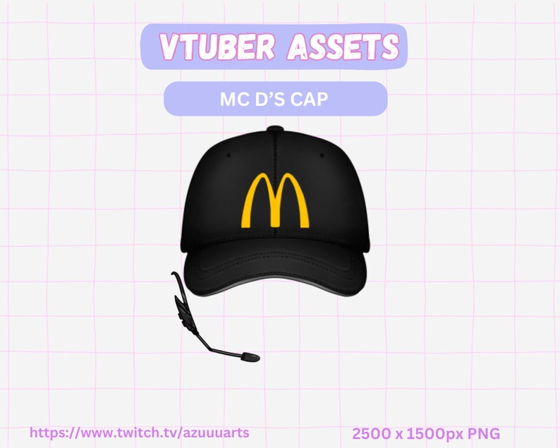 Mc Donalds Fast Food Worker Cap and Mic PNG Asset | Vtuber & Pngtuber ...