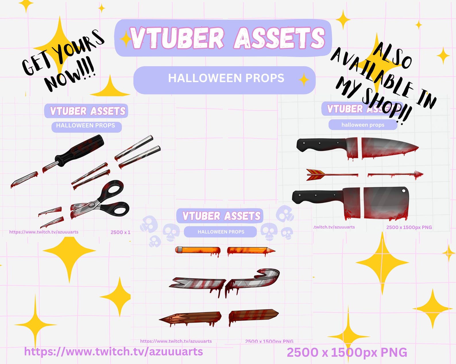 Bloody Weapon Vtuber PNG Asset Knife | Horror Pngtuber Overlay | Weapon ...