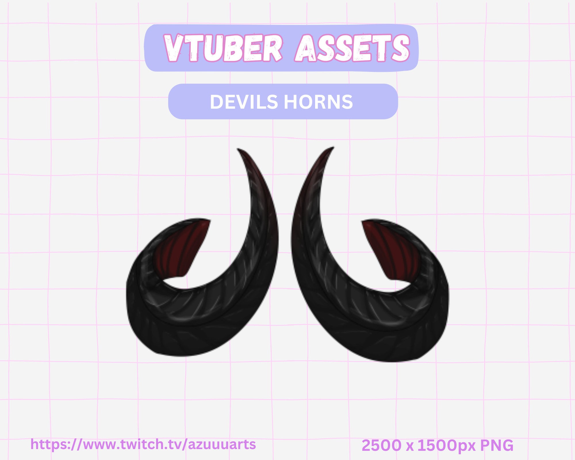 VTUBER Cute Devils Horn, Black Horn, Cozy 1 Horn Set | Devil Horn ...