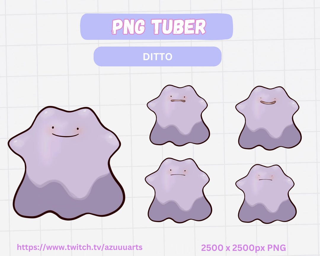 Ditto Pngtuber Model: Slime Chibi Vtuber (ready to Use) - Etsy Canada