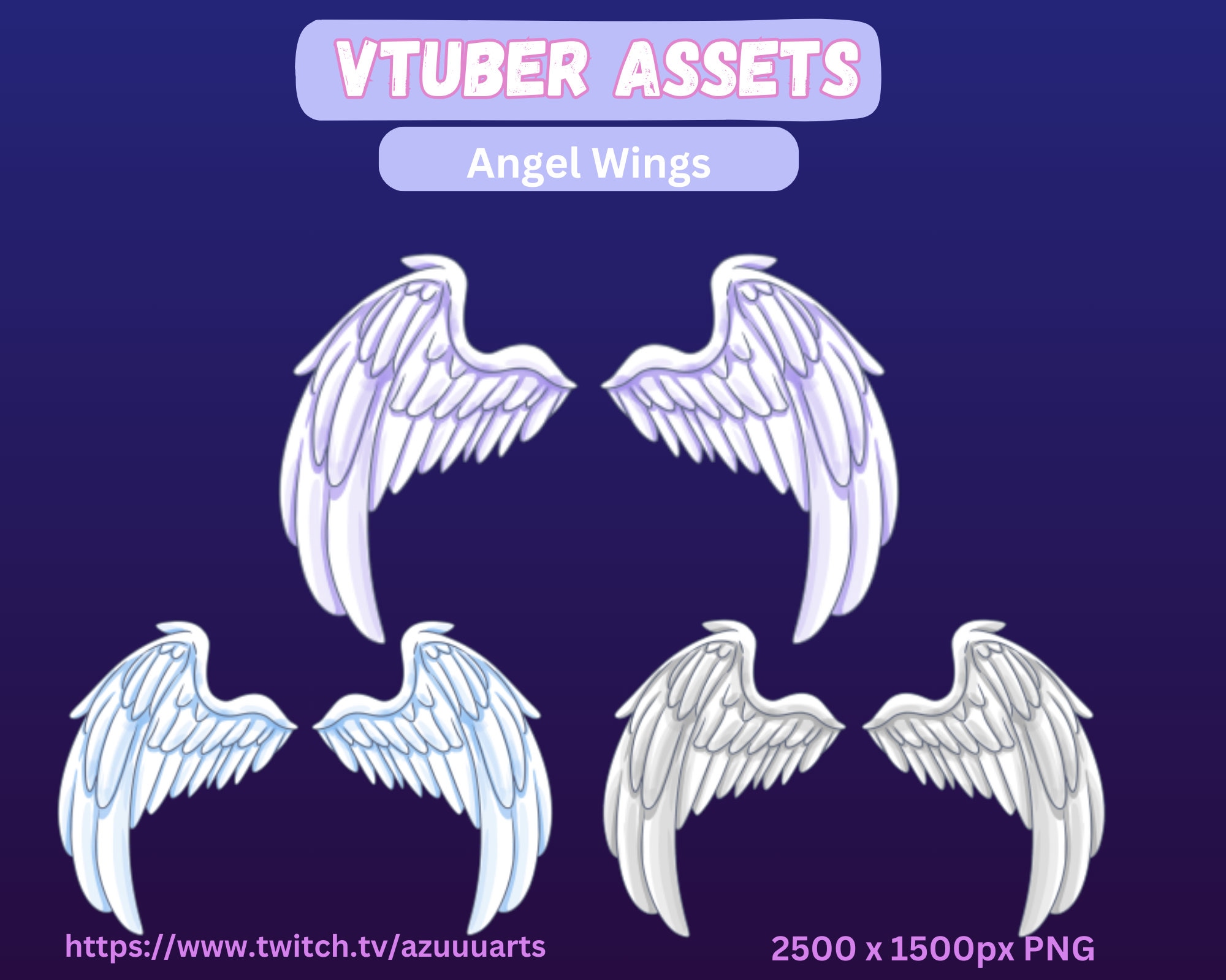 VTUBER Cute Angels Wings, Cozy 5 Wings Set Butterfly Wings Angel Vtuber ...