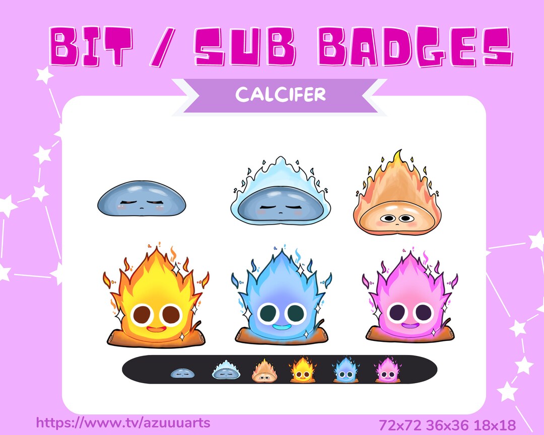 Calcifer Ghibli Inspired Twitch Discord You Tube Kick / Bit - Etsy