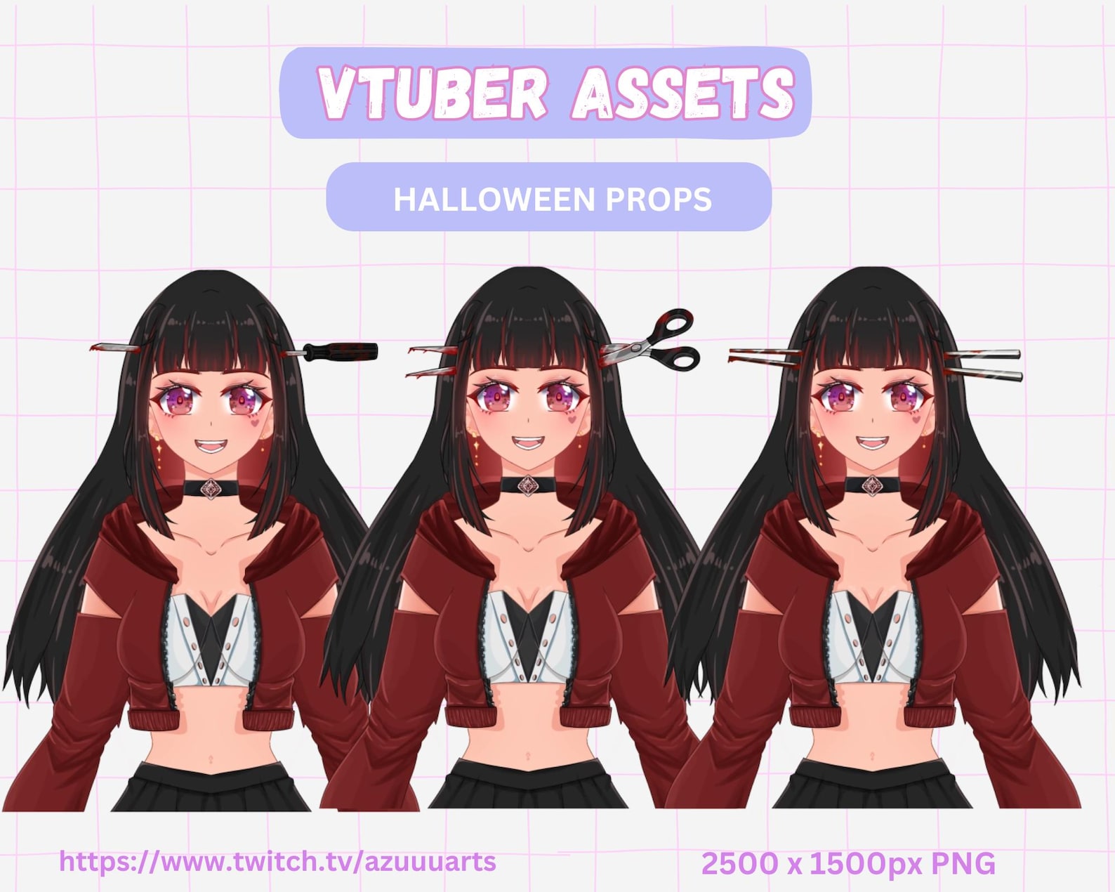 Bloody Weapon Vtuber PNG Asset | Horror Pngtuber Overlay | Weapon ...
