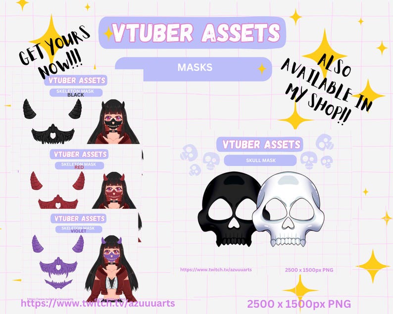 Skull Vtuber Asset | Cute Halloween Pngtuber Prop | Spooky PNG Pack for ...