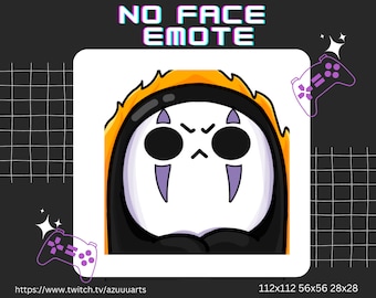 ANIMATED Ghibli Inspired Kaonashi No Face Emote Twitch Discord Youtube ...