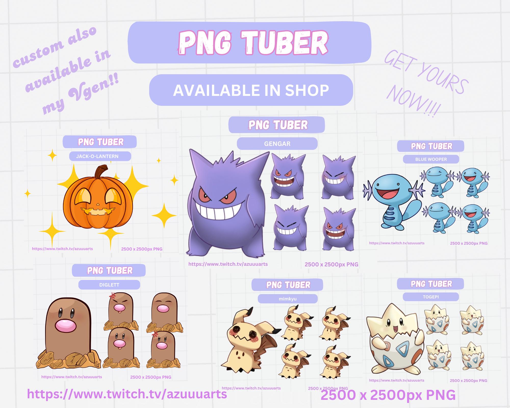 Blue Wooper Pngtuber | Cute Vtuber Model | Chibi | Wooper Pokemon ...