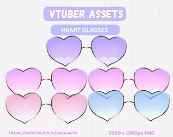Vtuber Asset Glasses PNG Download - Etsy