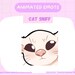 Animated White Cat Sniff Emote for Twitch or Discord, Cat Sniffemote ...