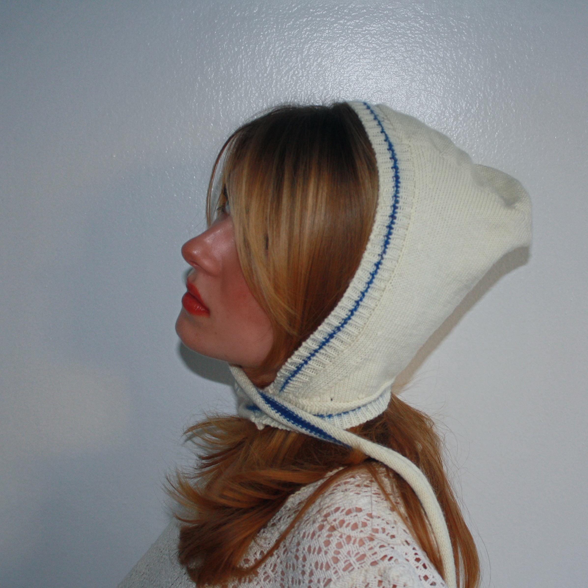Mohair & Wool Bonnet W/ Ribbon Scarf - Etsy