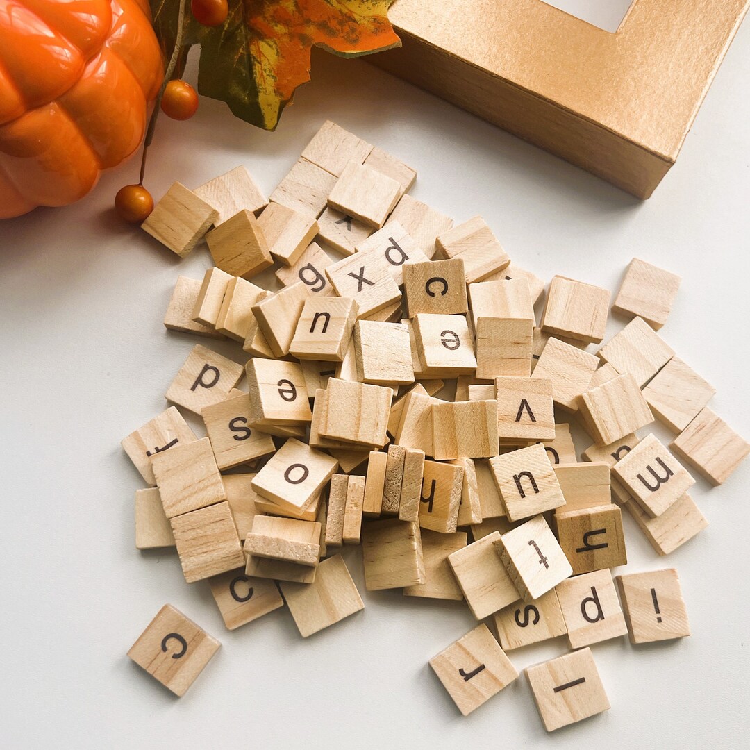 Wooden Scrabble Letters: Lowercase Craft Tiles (0.7 X 0.8 Inch) - Etsy
