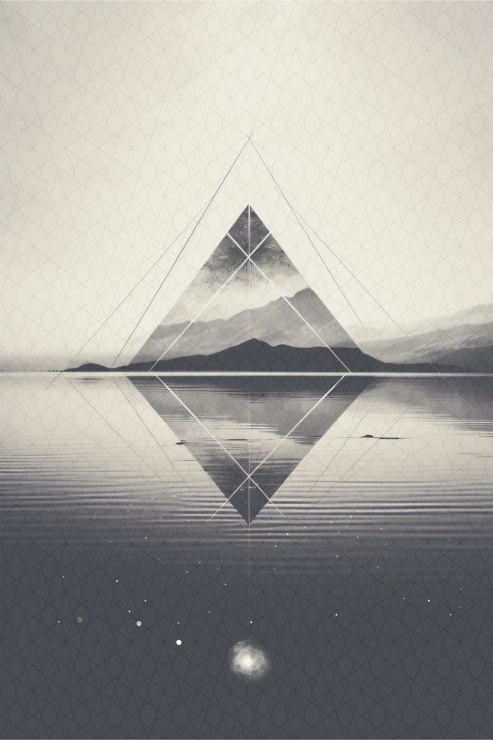 Landscape Geometry Printable Poster Geometric Triangle Print - Etsy