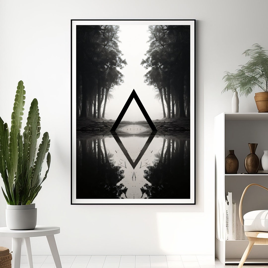 Landscape Geometry Printable Poster Geometric Triangle Print Astract ...
