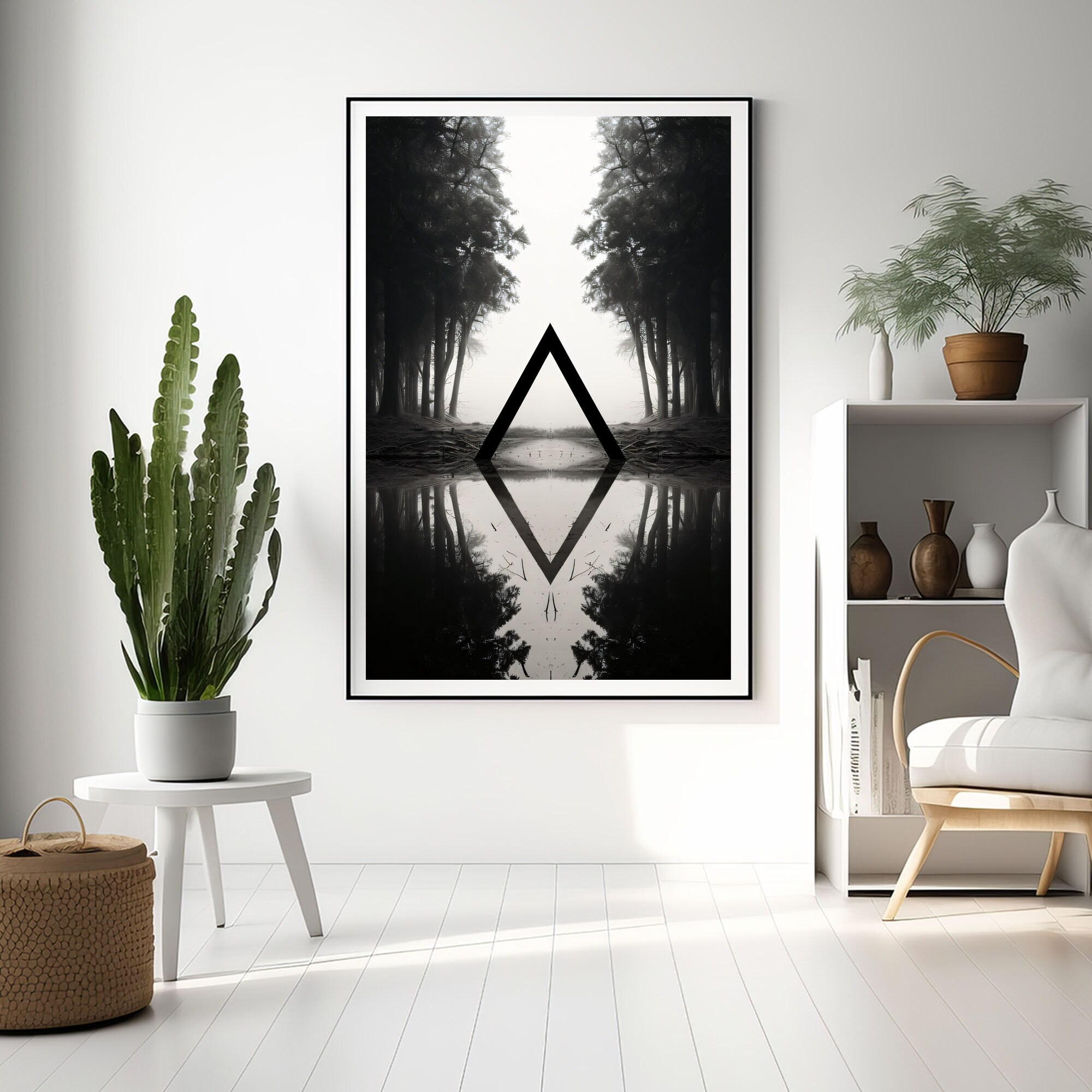 Landscape Geometry Printable Poster Geometric Triangle Print Astract ...