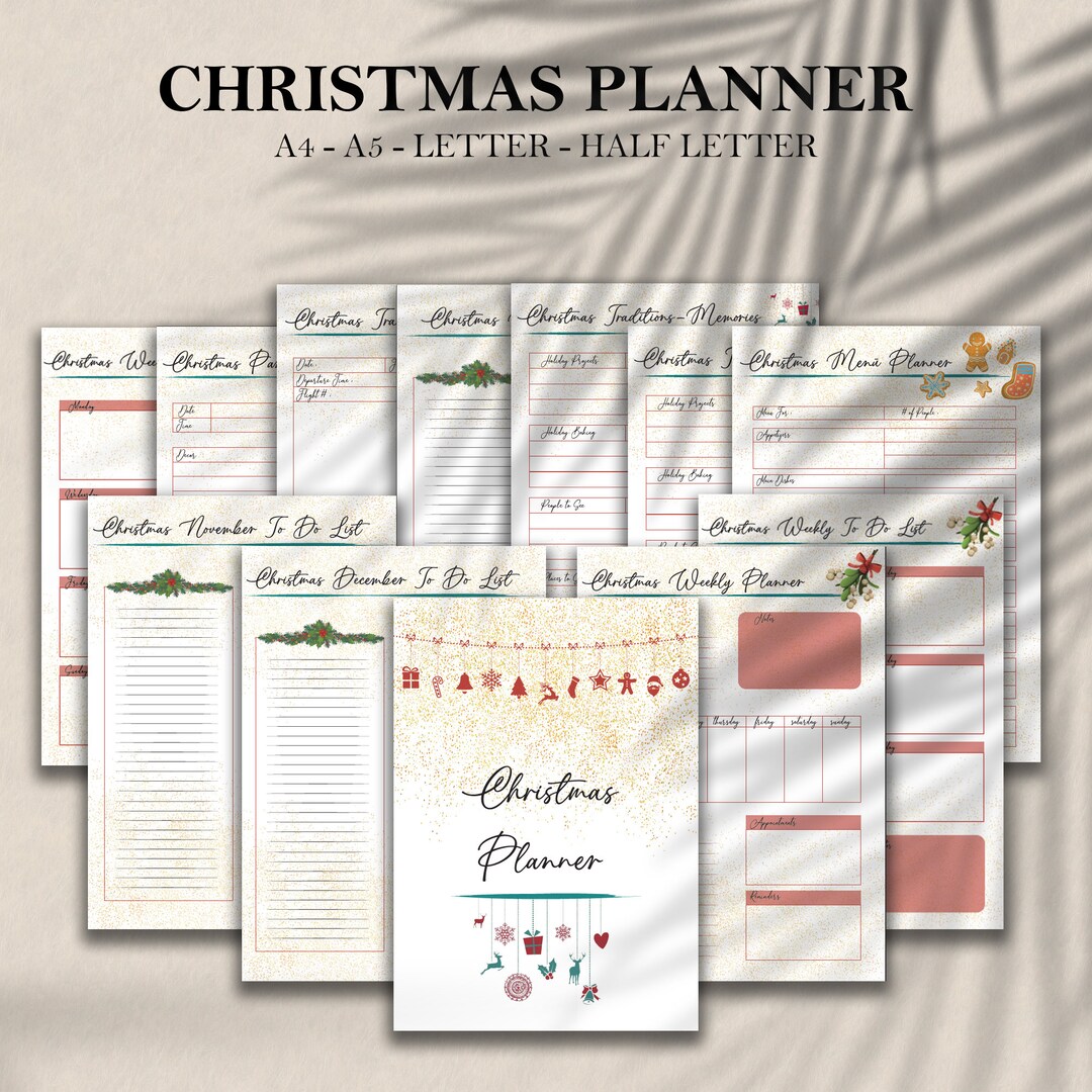Christmas Organizer Christmas Set Christmas Planner - Etsy