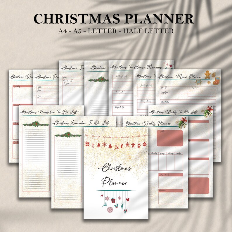 Christmas Organizer Christmas Set Christmas Planner - Etsy