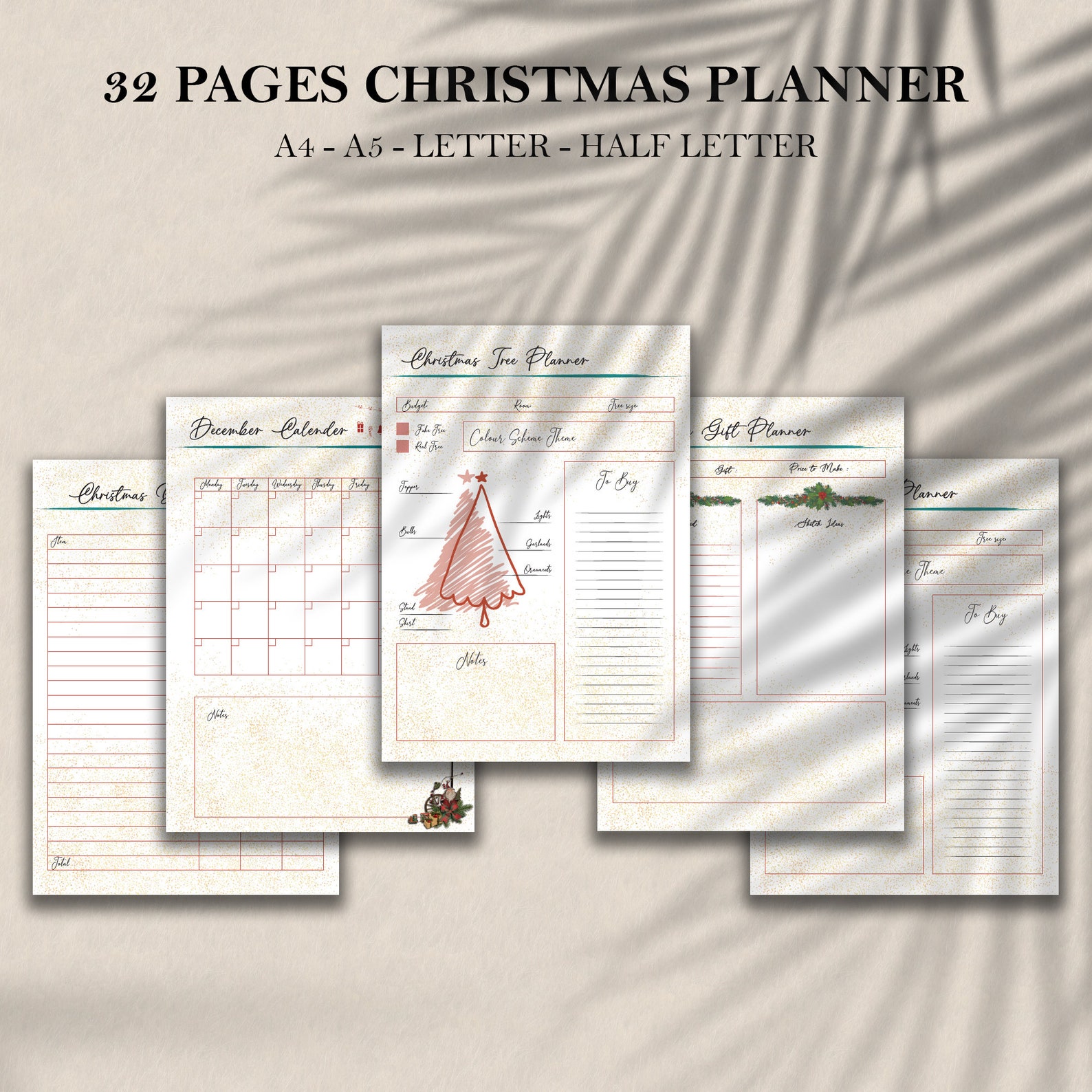 Christmas Organizer Christmas Set Christmas Planner - Etsy