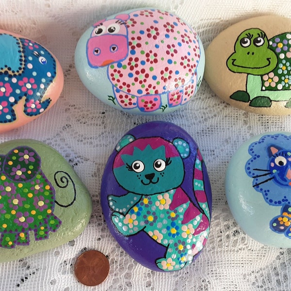 Mouse Rock Painted - Etsy