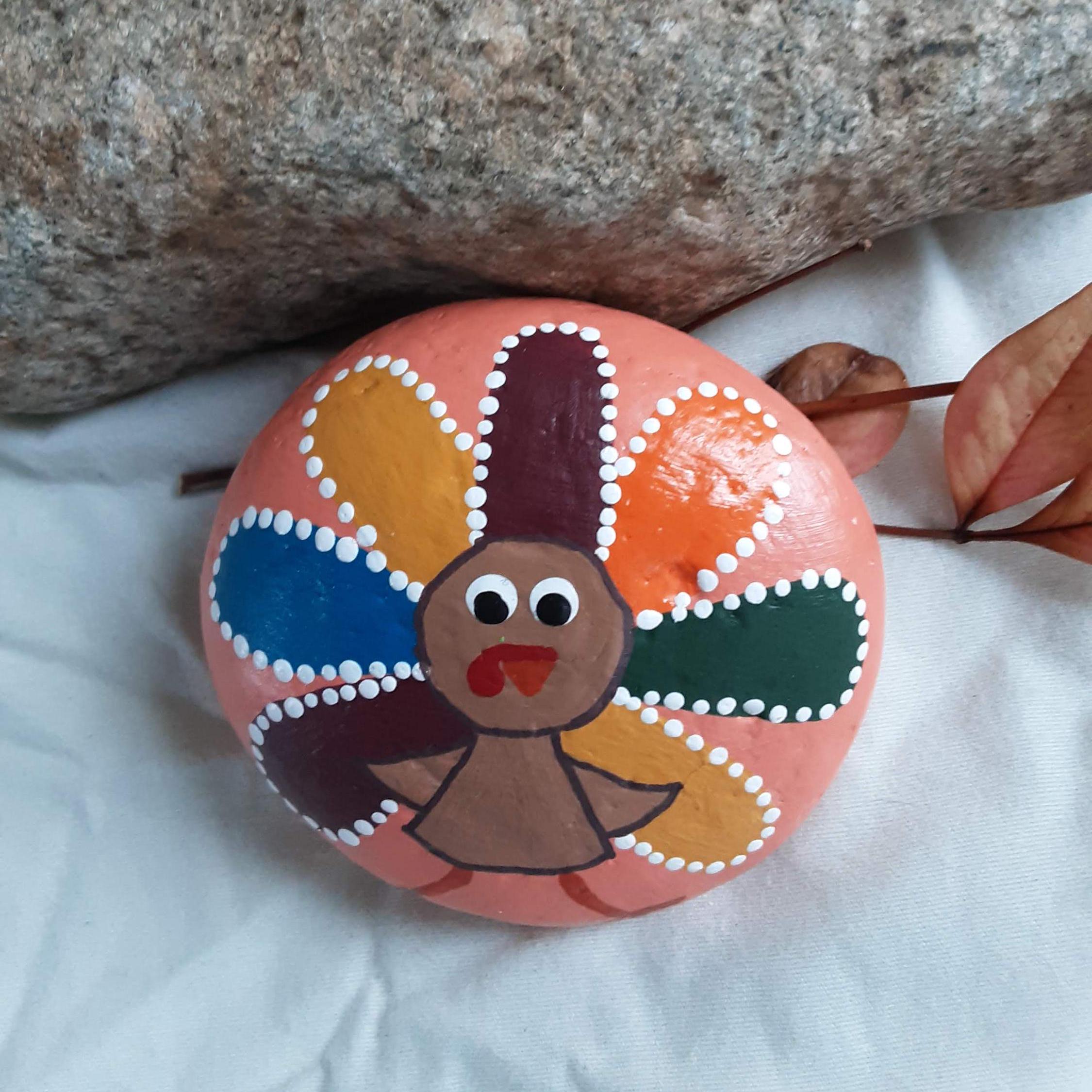 Thanksgiving Turkey Painted Rocks - Etsy