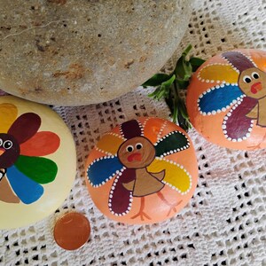 Thanksgiving Turkey Painted Rocks - Etsy