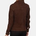 Chic Mocha Brown Suede Jacket Oversized Leather Trucker Coat Women's ...