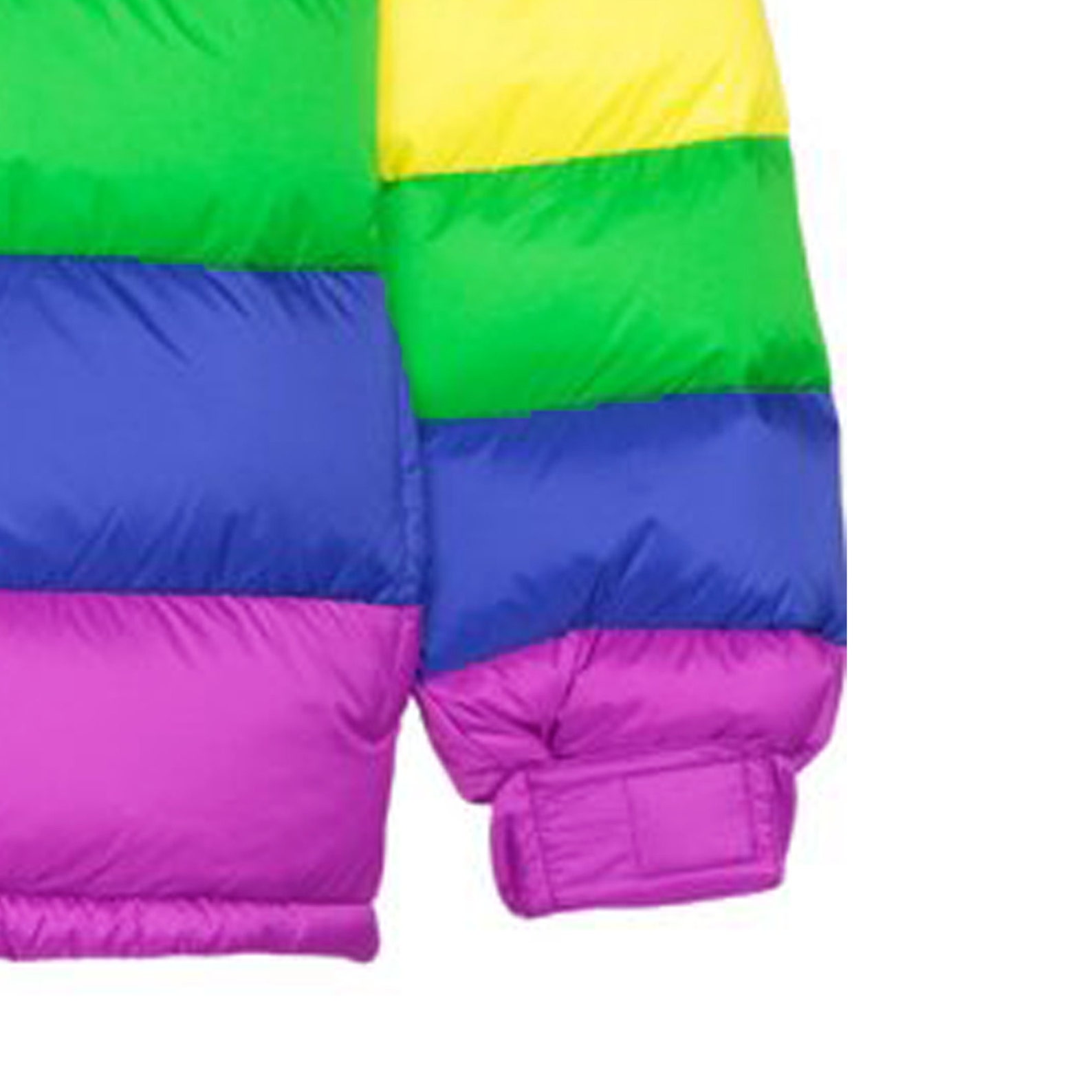 Embrace the Spectrum: Unisex Rainbow Puffer Jacket Warmth & Style in ...