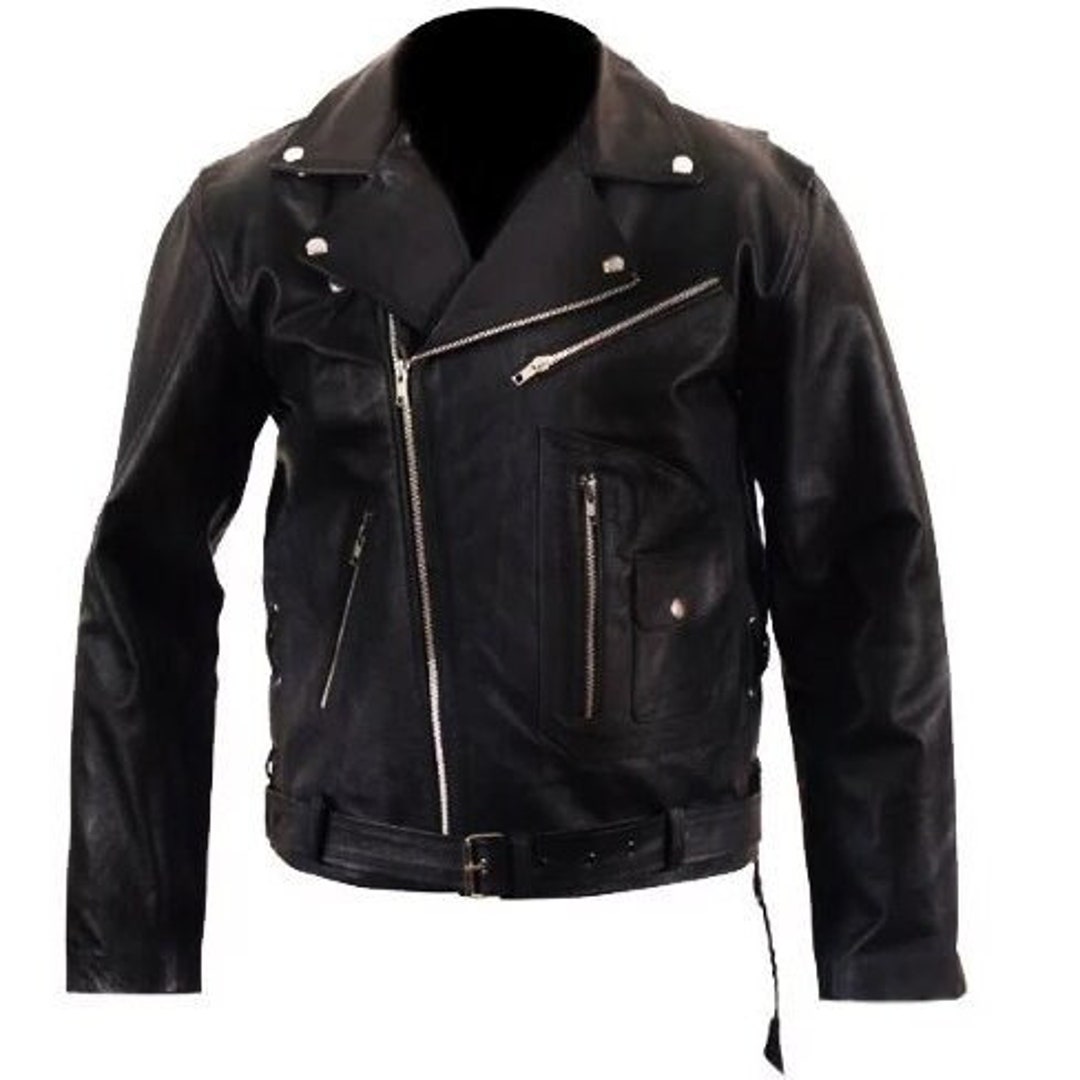 Marlon Brando Leather Jacket as Worn in the Wild One Retro Vintage ...
