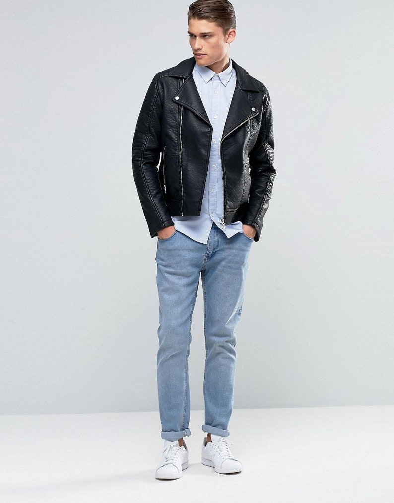 Genuine Asymmetrical Mens Leather Biker Jacket | Genuine Asymmetrical ...