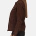 Chic Mocha Brown Suede Jacket Oversized Leather Trucker Coat Women's ...