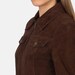 Chic Mocha Brown Suede Jacket Oversized Leather Trucker Coat Women's ...