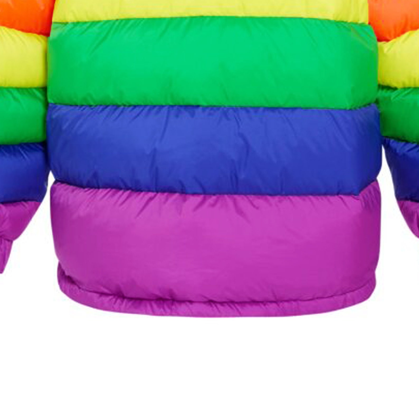 Embrace the Spectrum: Unisex Rainbow Puffer Jacket Warmth & Style in ...