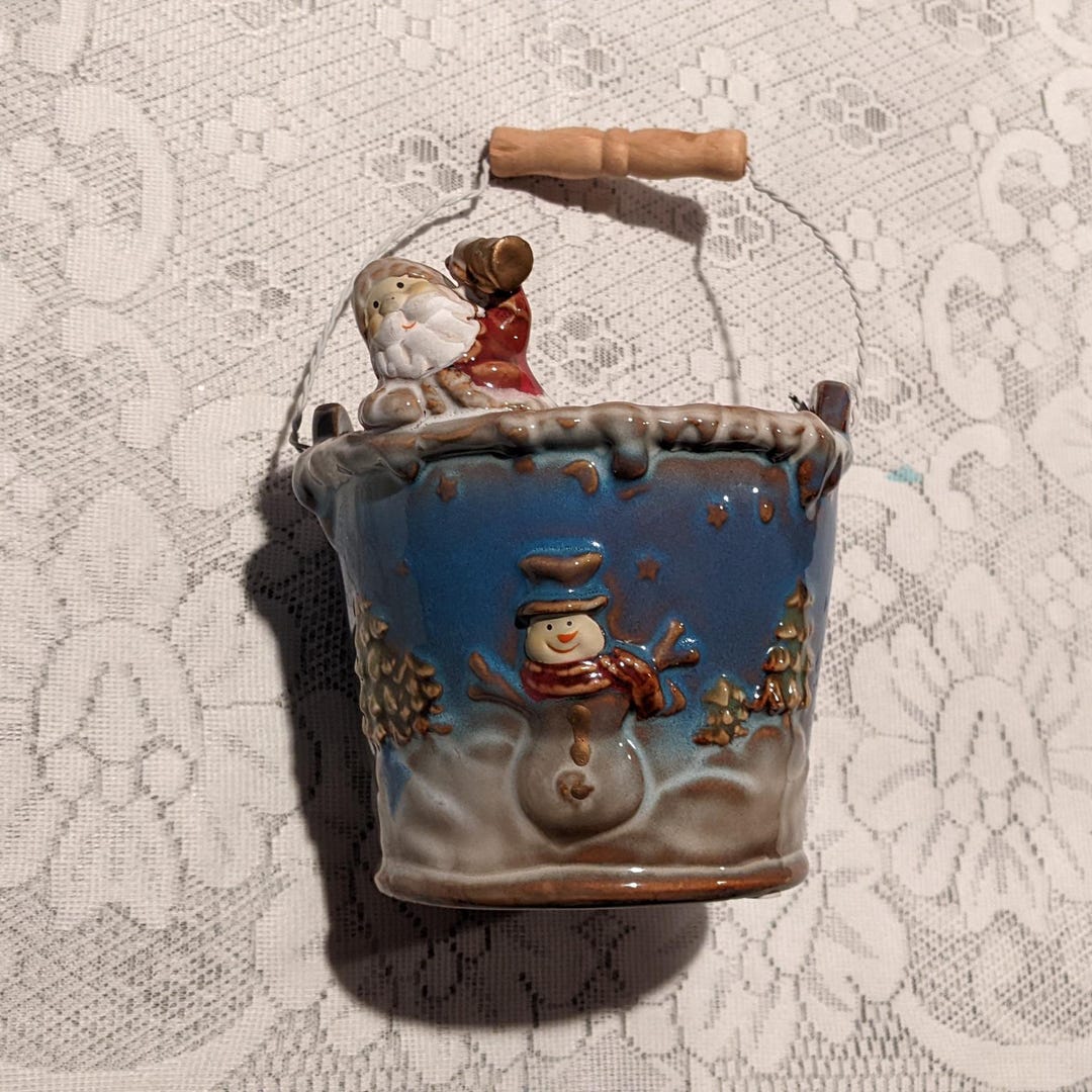Charming Santa Bucket, Planter - Etsy