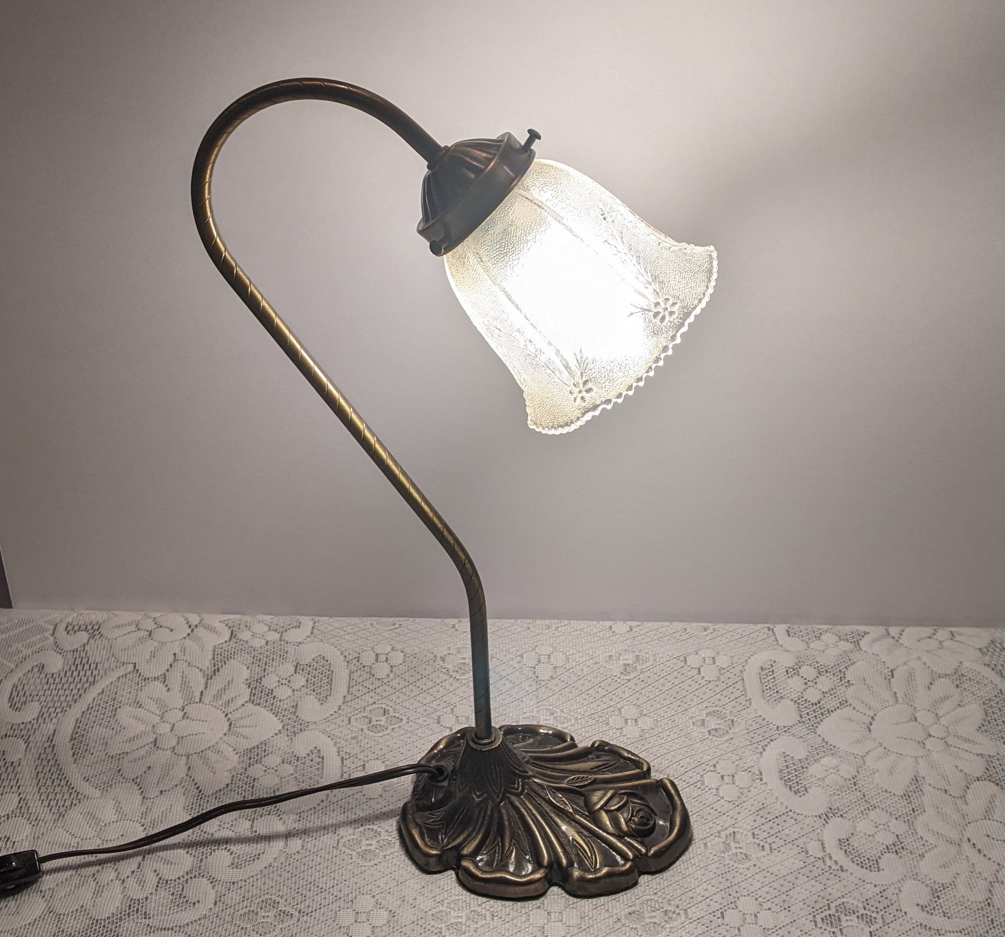 Art Deco Style Gooseneck Desk Lamp - Etsy