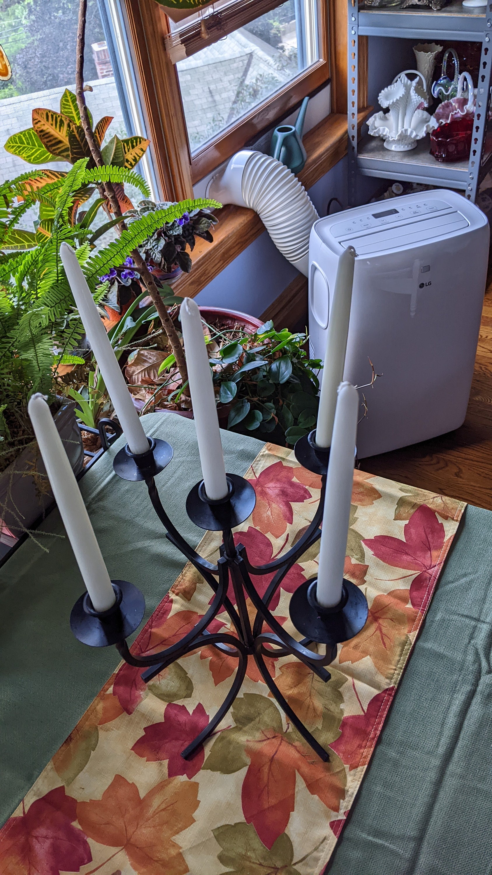 Black Wrought Iron Tabletop Candelabra Rustic Holds Five - Etsy