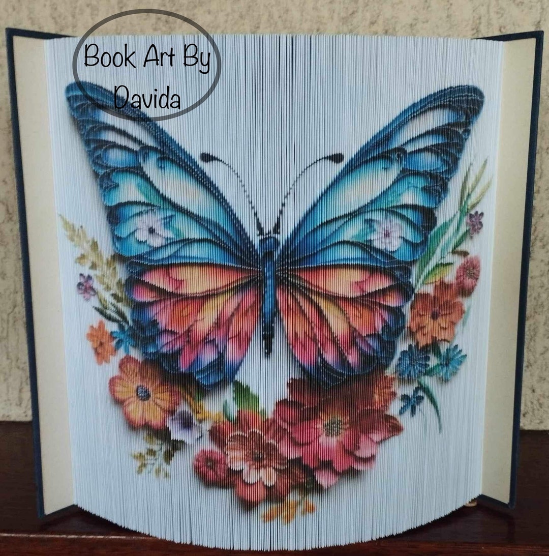 3D Watercolor Butterfly Photo Edge Pattern (book Art) - Etsy