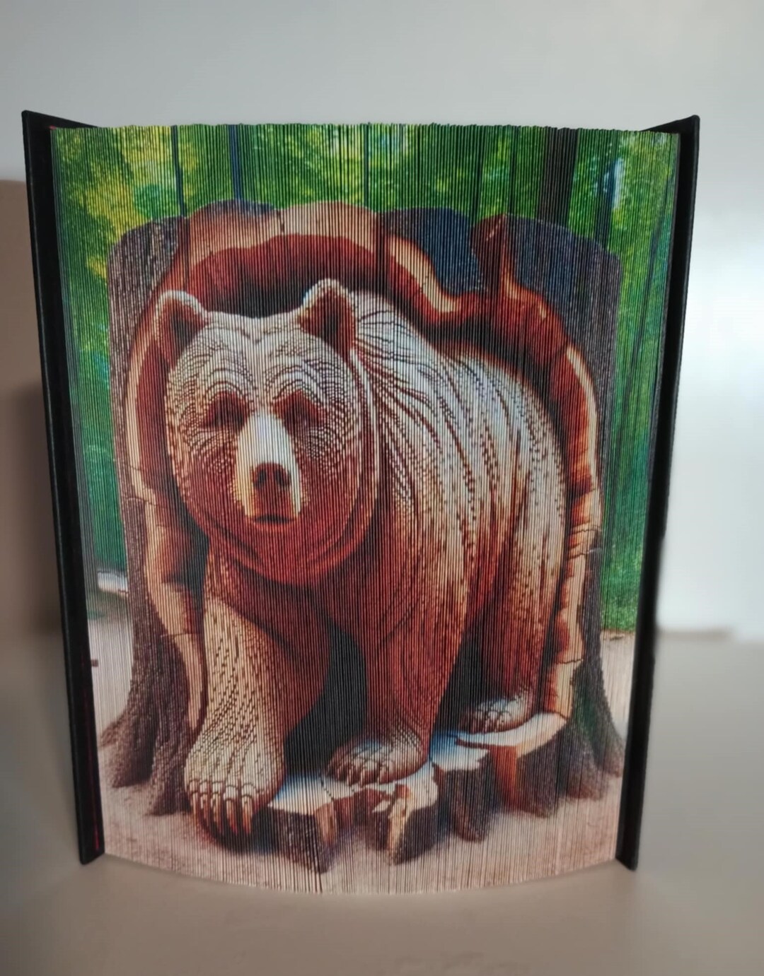 3D Carved Bear Photo Edge Pattern (book Art) - Etsy