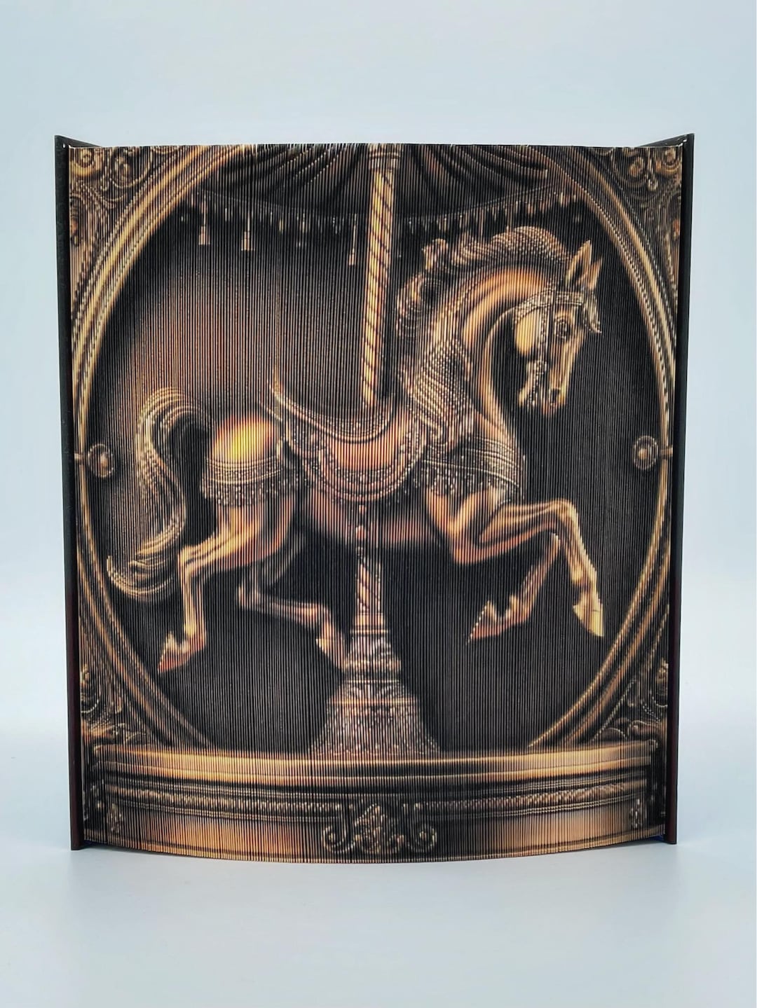 3D Carousel Horse Photo Edge Pattern (book Art) - Etsy